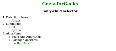 Css Sélecteur Denfant Unique Stacklima