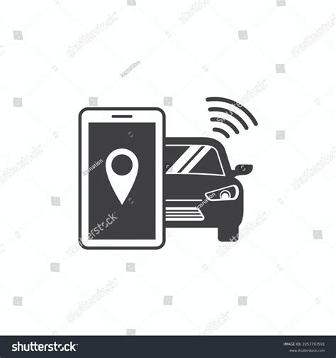 Illustration Gps Car Gps Tracker Vector Stock Vector Royalty Free