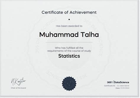 Talha Yousafzai On Linkedin Statistics Certification Dataanalysis