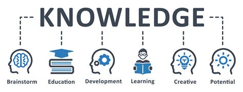 지식 아이콘 벡터 일러스트 레이 션 지식 교육 학습 연구 생각 교훈 창조적인 인포 그래픽 템플릿 프리젠 테이션 개념 배너