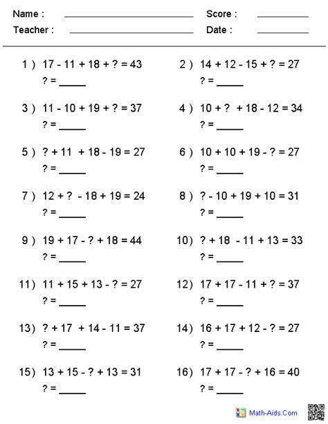 Mixed Problems Worksheets Mixed Problems Worksheets For Practice Addition And Subtraction
