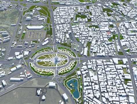 Tehran City Iran 3d Model 60km Flippednormals