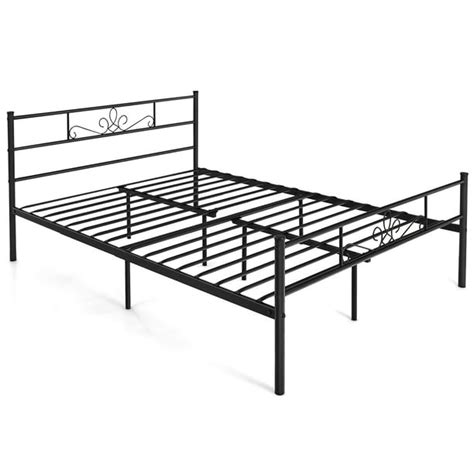 Costway Queen Metal Platform Bed Frame With Headboard And Footboard No