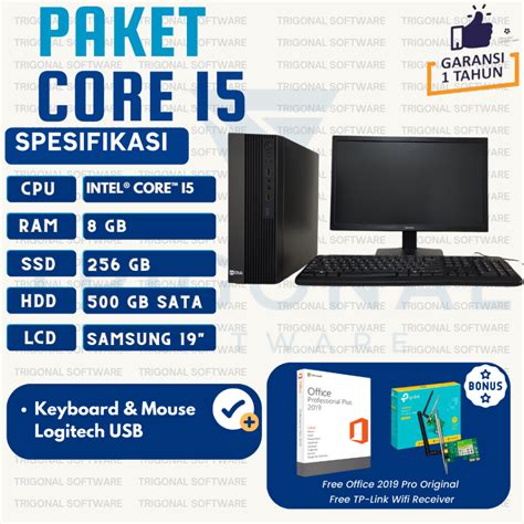Jual Paket Komputer Intel Core I Ram Gb Ssd Gb Shopee Indonesia