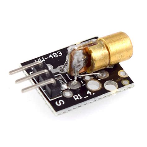Ky 008 3pin 650nm Red Laser Transmitter Dot Diode Copper Head Sensor Module For Arduino Avr Pic
