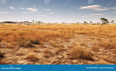 Sky Semi Desert Grasslands Royalty Free Illustration Cartoondealer