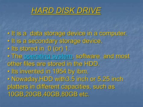 Hard Disk Drive Ppt Pdf