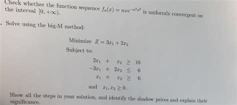 Solved Check Whether The Function Sequence Fn X Nx
