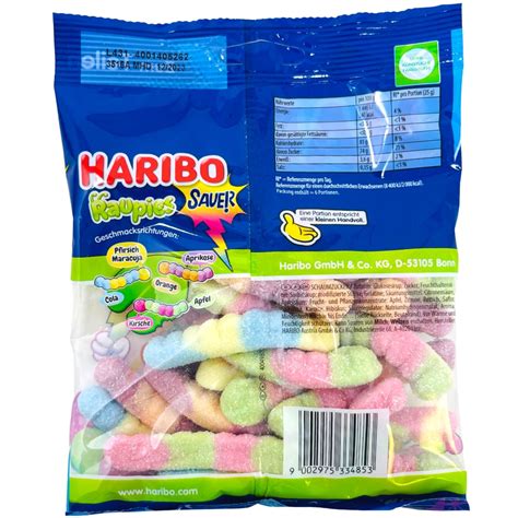 Haribo Sour Caterpillars Raupies 160g 24 Pack Iwholesalecandy Ca