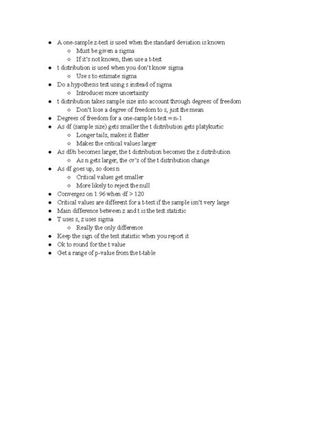 One Sample T Test 3 16 A One Sample Z Test Is Used When The