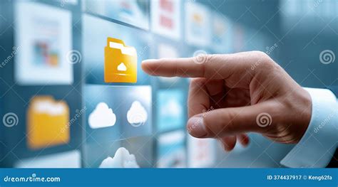 Cloud Folder Icon Premium Style Design From Web Hosting Icon