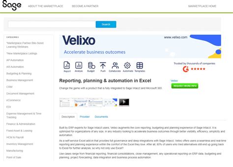 Excel Reporting Planning And Automation For Sage Intacct Velixo