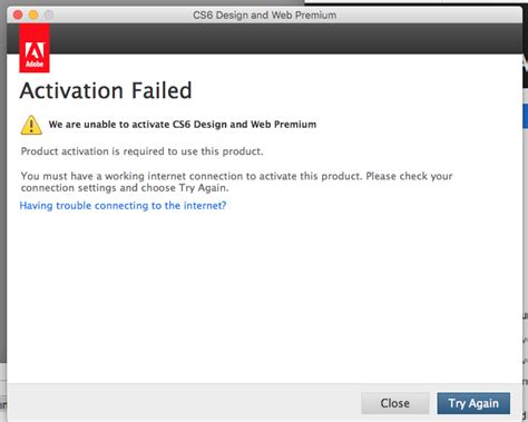 Solved Activation Failure Adobe CS6 Design And Web Premiu Adobe Product Community 12469561