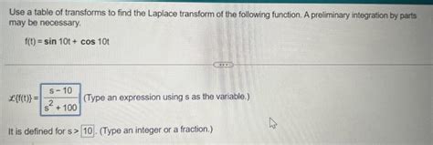 Solved Use A Table Of Transforms To Find The Laplace Chegg