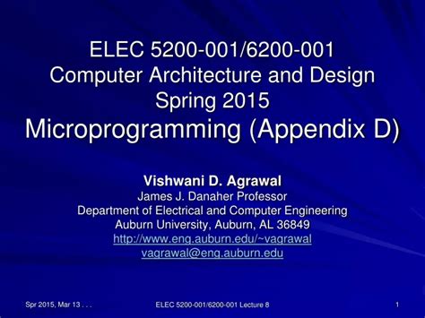 PPT ELEC 5200 001 6200 001 Computer Architecture And Design Spring