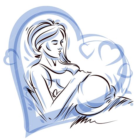 Premium Vector Pregnant Female Surrounded By Heart Shape Frame Hand