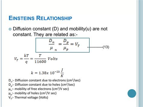 Basics Of Semiconductor Current Equation Continuity Equation Injected Minority Carrier Pptx