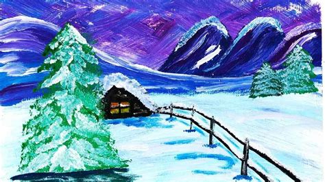 Как Нарисовать Фон Зимы Гуашью 50 Фото