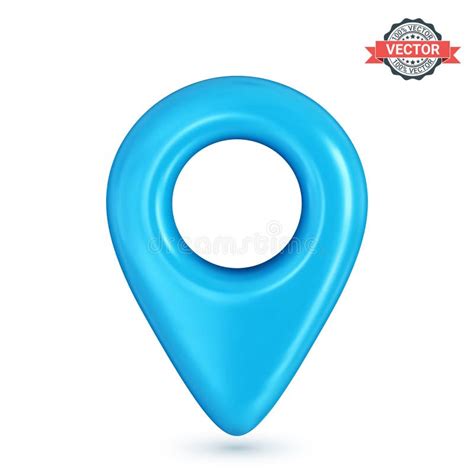 Map Pointer Or Gps Location Icon Realistic 3d Vector Graphics Stock