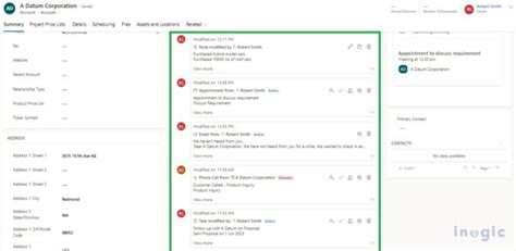 Additional Capabilities In Timeline View Within Microsoft Dynamics 365