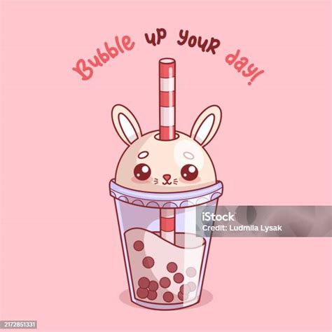 귀여운 유리 커피 버블 티 토끼 빨대 재미 있는 만화 카와이 캐릭터 음료 벡터 일러스트 레이 션 키즈 컬렉션 귀여운에 대한 스톡 벡터 아트 및 기타 이미지 Istock