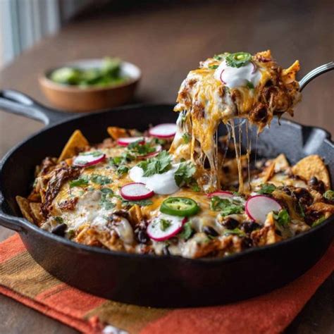 20 Minute Skillet Nachos Loaded With Beef