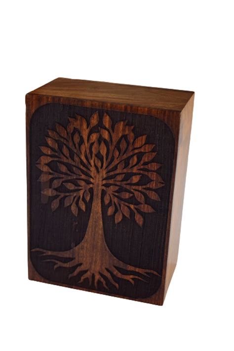 Urn For Human Ashes Tree Of Life Personalized Keepsake Wooden Etsy