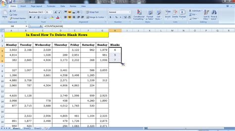 How To Delete Blank Rows In Excel Tamil Youtube