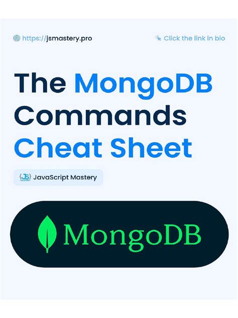 The Mongodb Commands Cheat Sheet Pdf