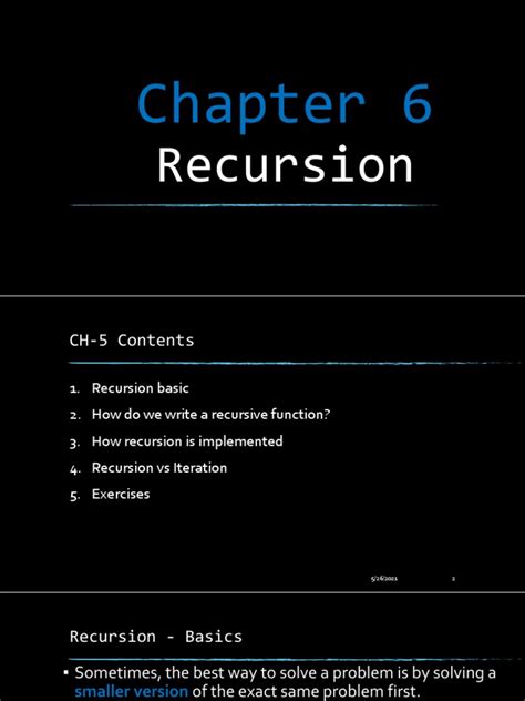 Chapter 6 Recursion Pdf Computer Engineering Algorithms
