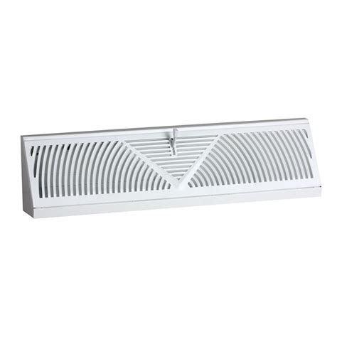 Reliabilt 2 1 2 In X 21 In 180 Degree Steel White Baseboard Diffuser