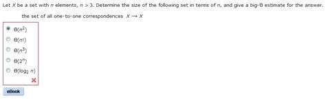 Solved Let X Be A Set With N Elements N Determine The Chegg Com