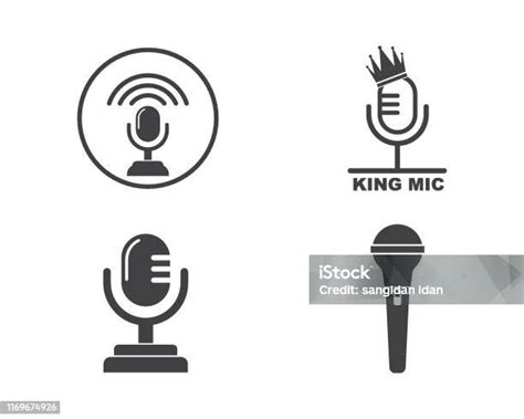 가라오케와 뮤지컬 벡터 일러스트 디자인의 마이크 아이콘 로고 가수에 대한 스톡 벡터 아트 및 기타 이미지 가수 공중 노래
