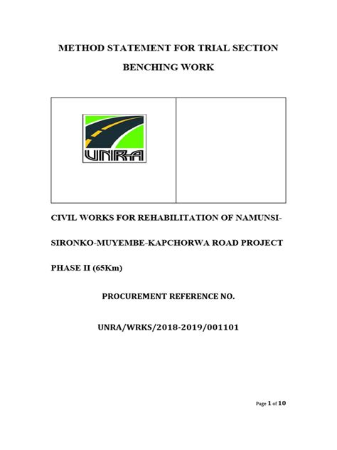 Method Statement For Bridge Work Pdf Road Loader Equipment