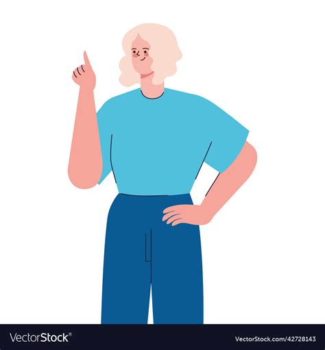 Young Blond Girl Indexing Royalty Free Vector Image
