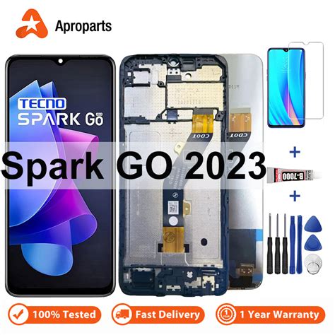 For Tecno Spark Go 2023 Bf7 Bf7n Lcd Display Touch Screen Digitizer Assemblywith Frame
