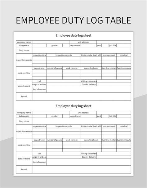 Free Log Sheet Templates For Google Sheets And Microsoft Excel Slidesdocs