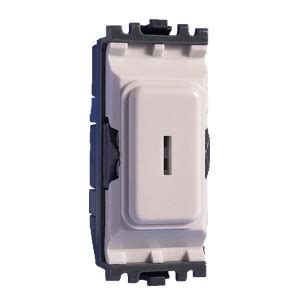 MK Electric Grid Plus White A Double Pole One Way Secret Key Switch Module At UK Electrical