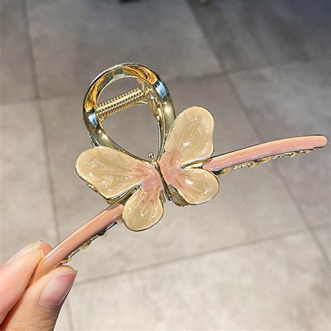 Badu Bg Нови дамски метални щипки за коса елегантни луксозни щипки за коса с пеперуди за момиче