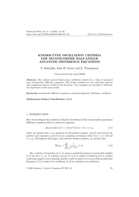 Pdf Kneser Type Oscillation Criteria For Second Order Half Linear