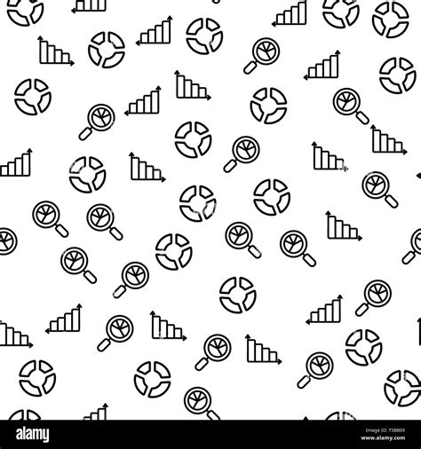 Diagram Chart Data Center Report Seamless Pattern Stock Vector Image