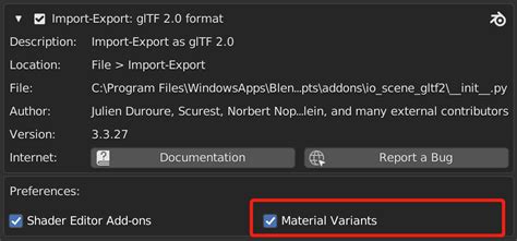 Not Working In Blender Issue Takahirox GlTF Blender IO Materials Variants GitHub