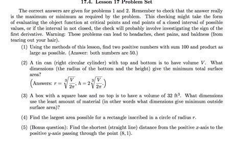 Solved The Correct Answers Are Given For Problems And Chegg