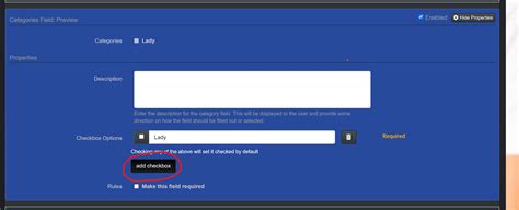 Add Checkbox Error Edit Categories Fiels Preview PractiScore The Website