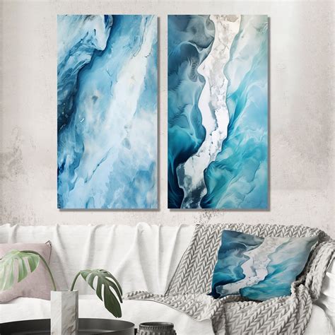 Designart Arctic Glacier Landscape Aerial Perspective Vi Glacier Wall