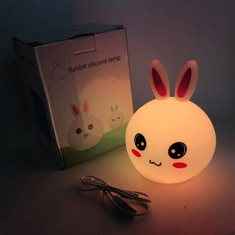 Светодиодный силиконовый ночник зайчик Ночник проектор в спальню Детский ночник для Ar 111