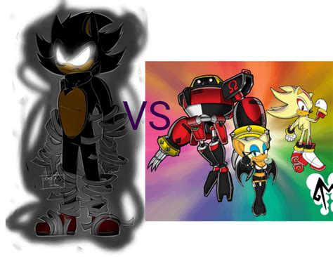 Dark Sonic Vs Super Team Dark R Shadowthehedgehog