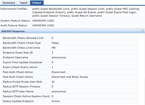 Radius Attribute From Cppm Is Not Observed On Iap Security