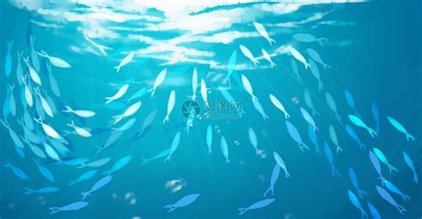 海底插画背景 千图网