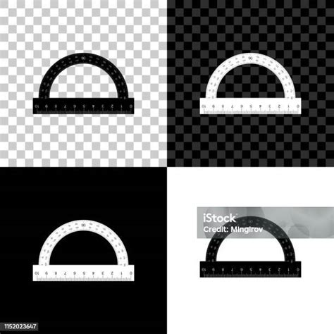 측정 각도 아이콘 검은 색 흰색과 투명 한 배경에 고립 된 각도기 그리드 기울기 각도 측정기 측정 도구 기하학적 기호입니다 벡터 일러스트 각도에 대한 스톡 벡터 아트 및